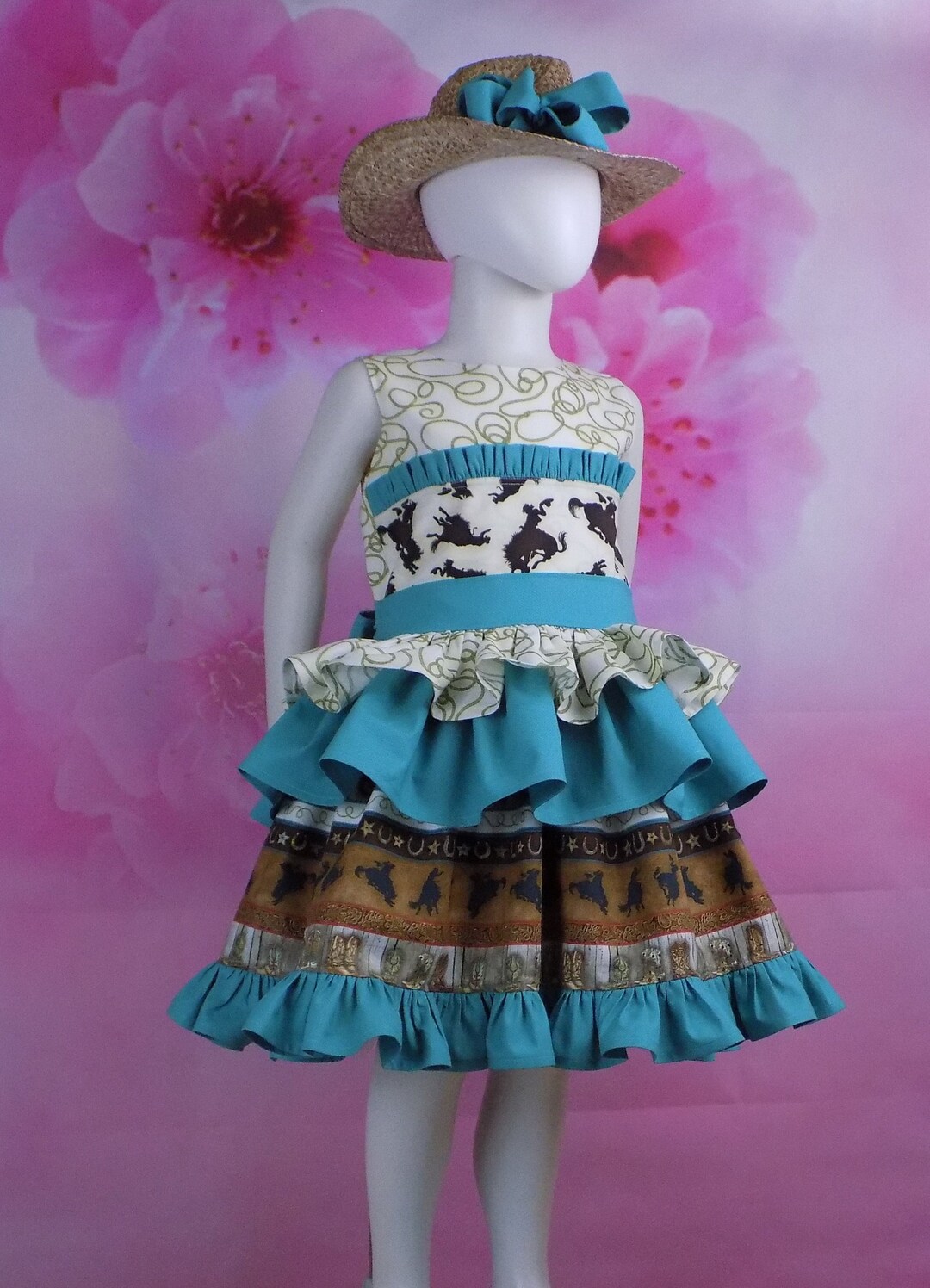 Girls, Rodeo Dress, Cowgirl Dress, Western Wear, Horse, Cowboy, Country ...