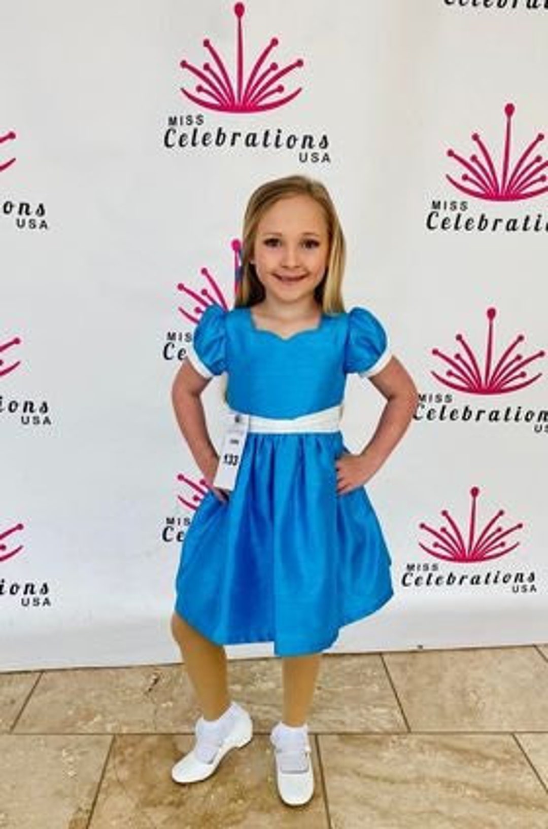 Interview Dress for Pageant, Girls Faux Silk Dupioni or Shangung Dress ...