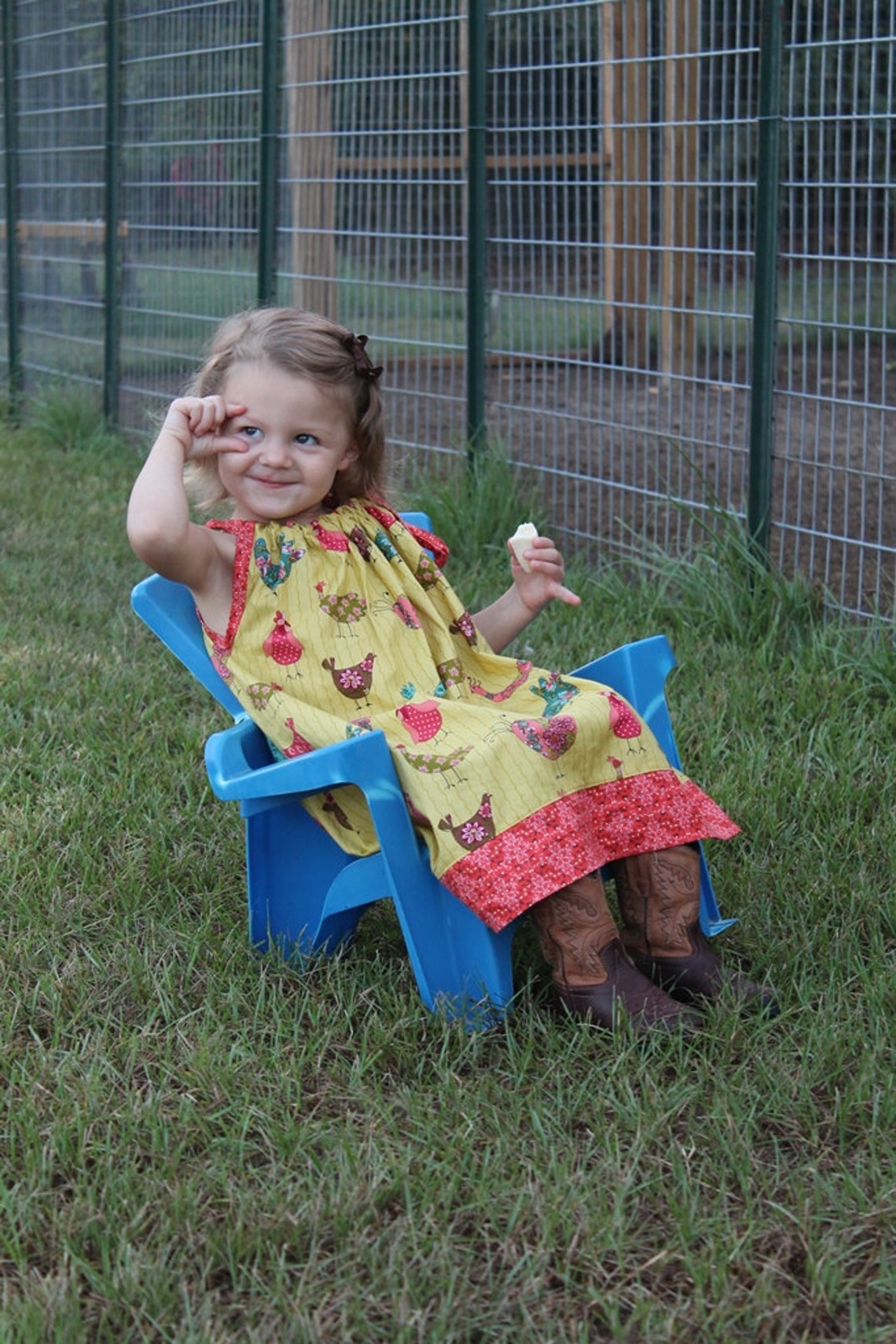 Girl Chicken Dress Rooster Toddler Pillowcase Dress | Etsy