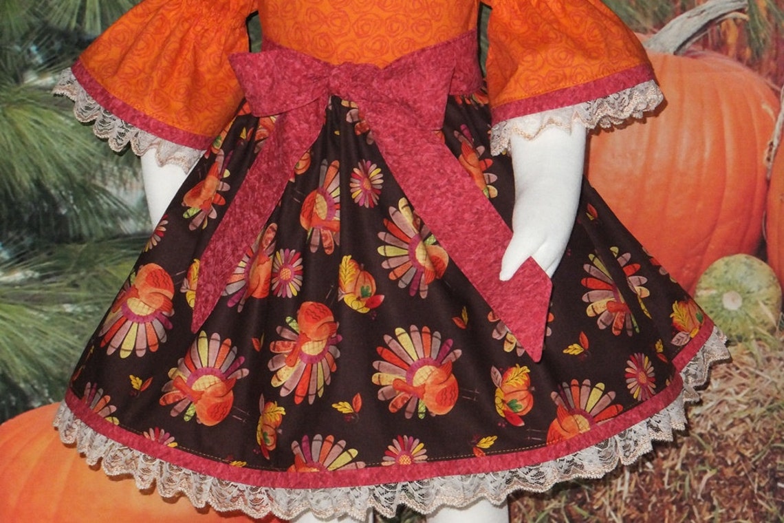 Girls, Turkey Dress, Toddler, Thanksgiving Dress, Fall, Baby, Autumn ...