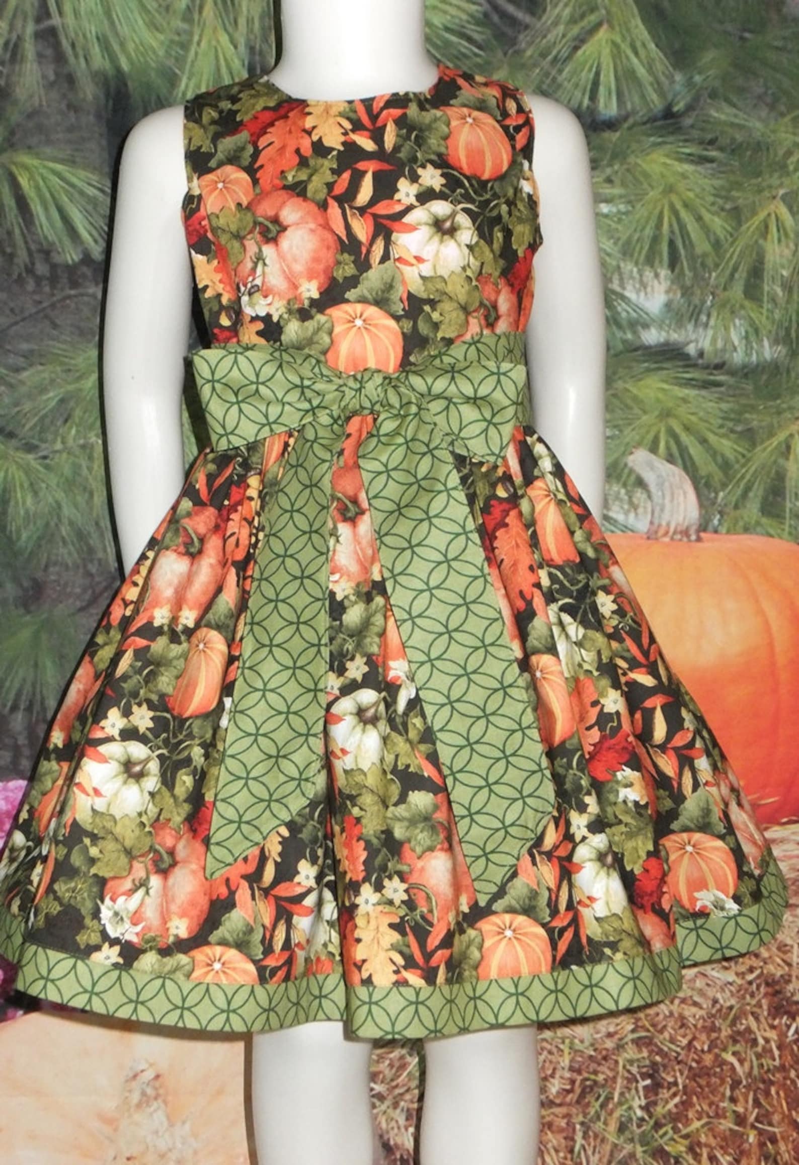 Fall Dress Girls Thanksgiving Dress Toddler Autumn Dress - Etsy