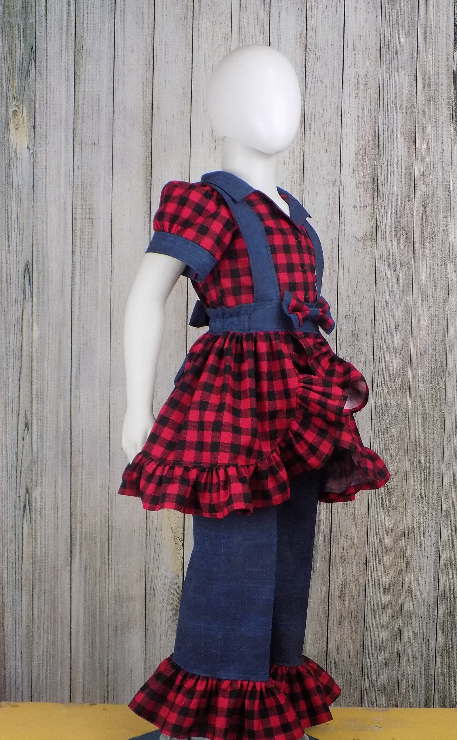Girls Lumberjack Outfit Pageant OOC Denim Wear Lumberjack | Etsy