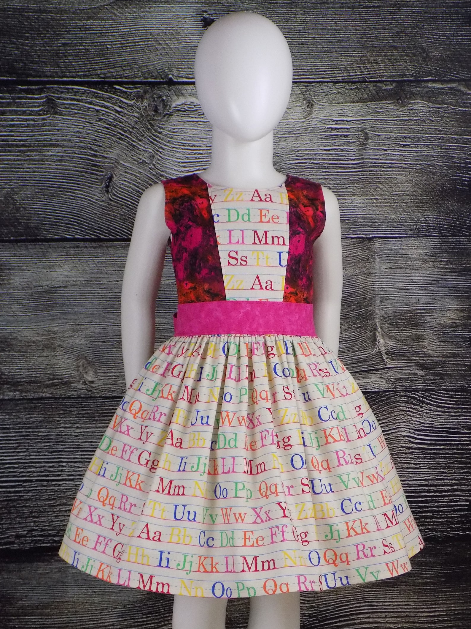 Girls ABC School Dress Outfit Back to School Alphabet - Etsy