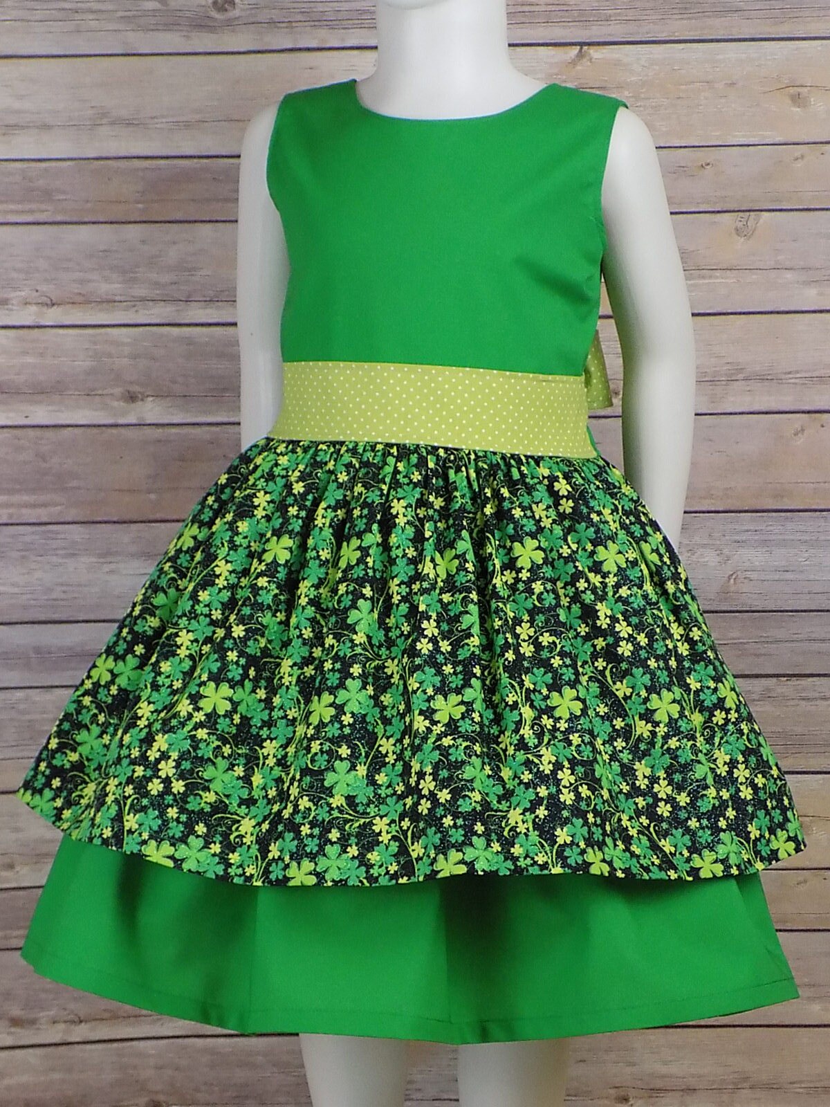 Girls Shamrock Dress, St Patricks Day Dress, Patty, Green, Toddler ...