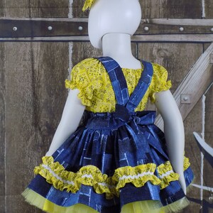 Bandana Denim Dress, Western Pageant Outfit, Girl Western Dress ...