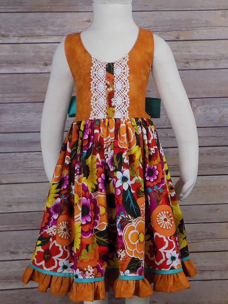 Girls Fall Clothing Girl Fall Dress Sunflower Dress Autumn | Etsy