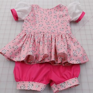 Pink Floral and White Eyelet Casual Wear Set for Pageant, Sportswear ...