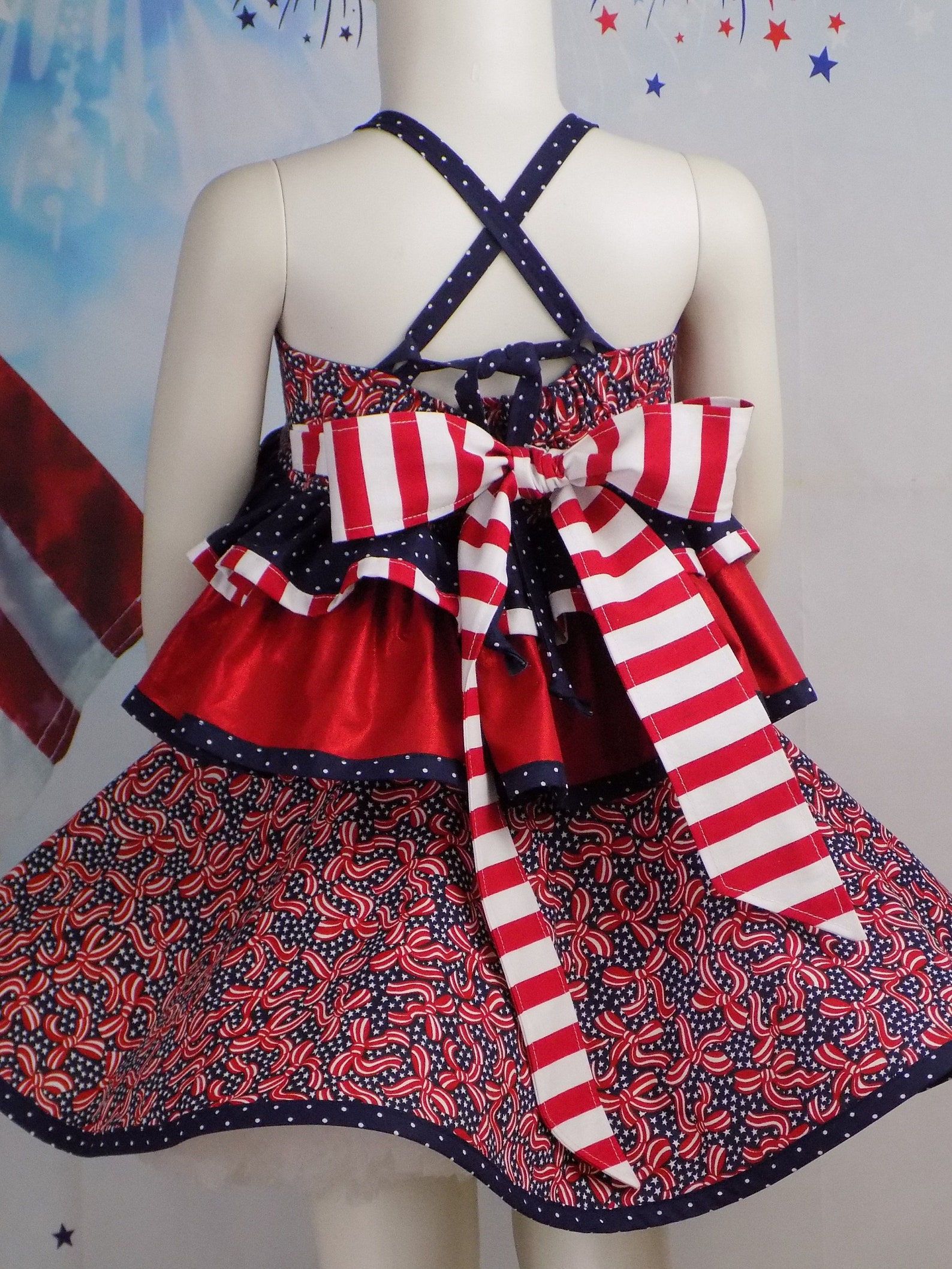 Patriotic Pageant Wear 4th July Outfit Girls 4th July Dress Etsy