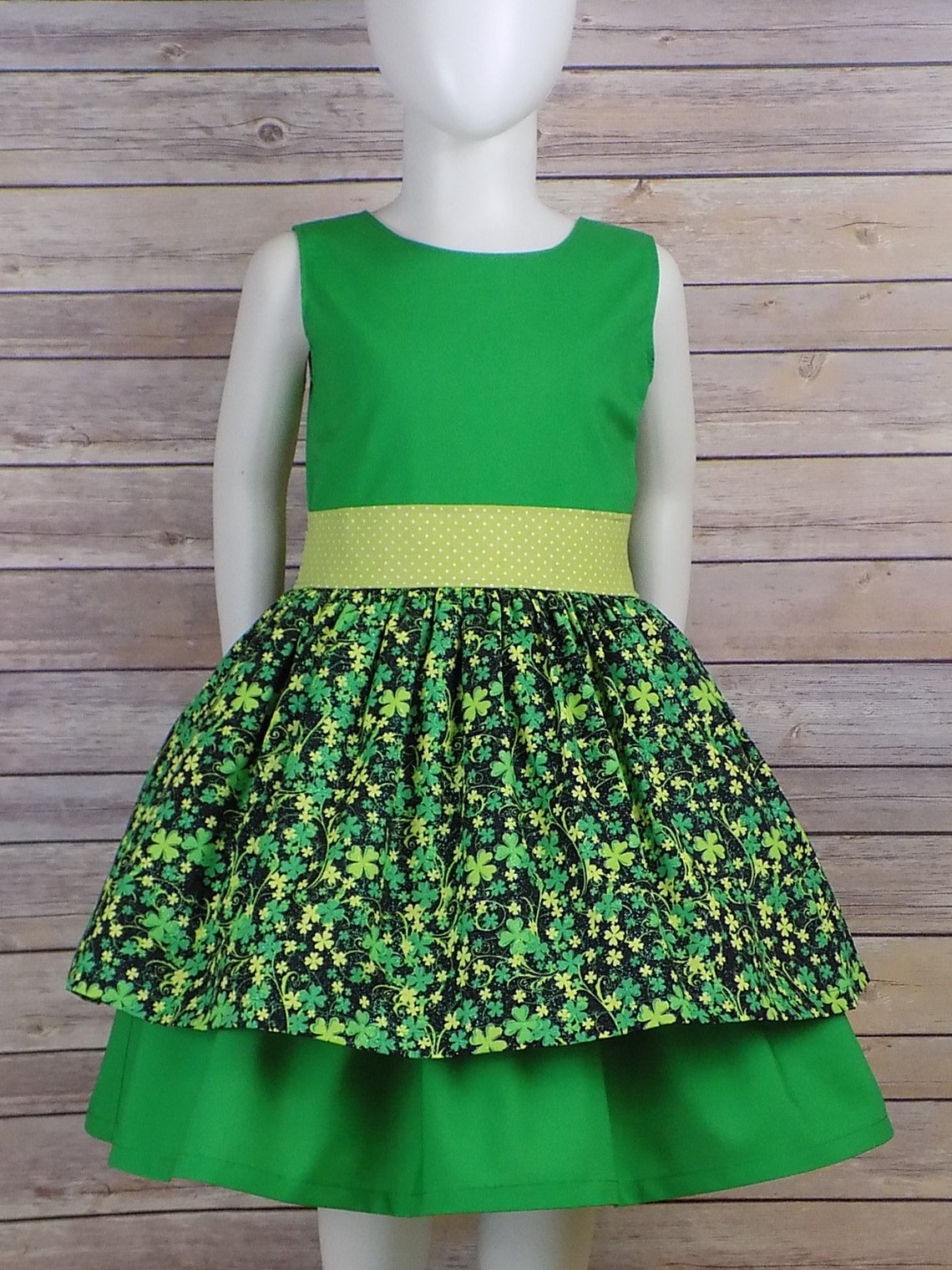 Girls Shamrock Dress, St Patricks Day Dress, Patty, Green, Toddler ...