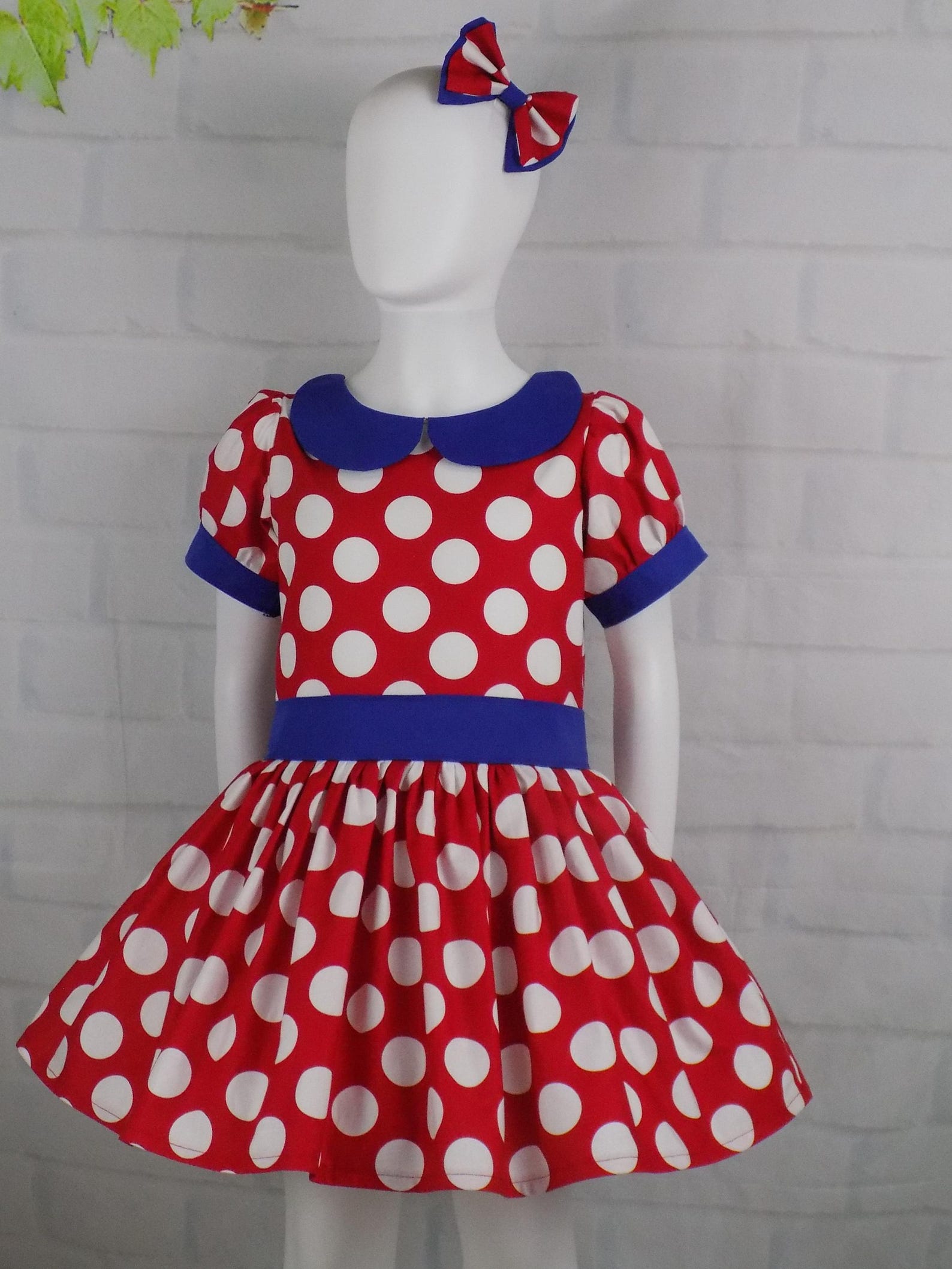 Girl Red and White Large Polka Dot Dress, Sportswear, Polka Dot, OLM ...