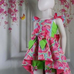 Girls Watermelon Outfit, Pageant, Watermelon Casual Wear, 1st Birthday ...