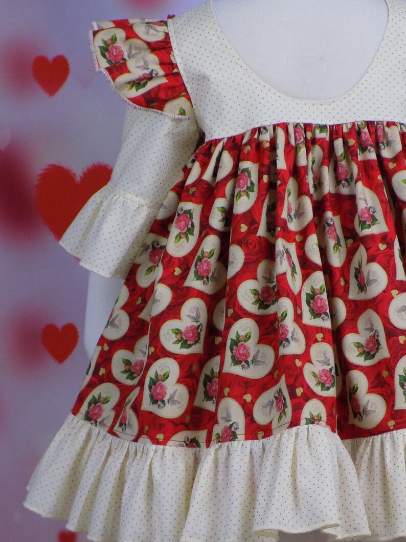 Heart Dress for Baby Girl Girl Valentine Dress Girl Heart - Etsy