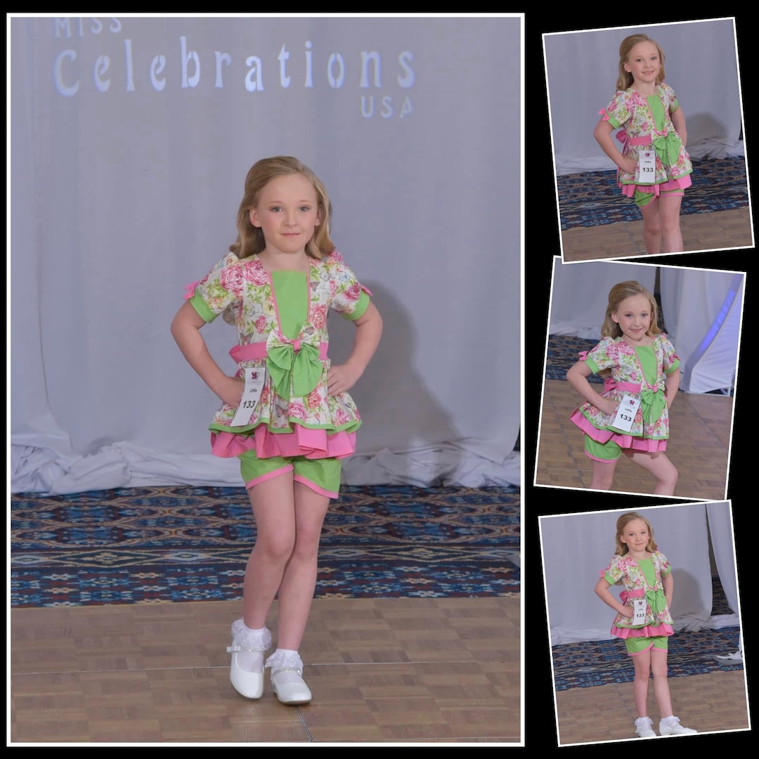Casual Wear Outfit, Pageant Outfit, Toddler Casual Wear, Floral ...