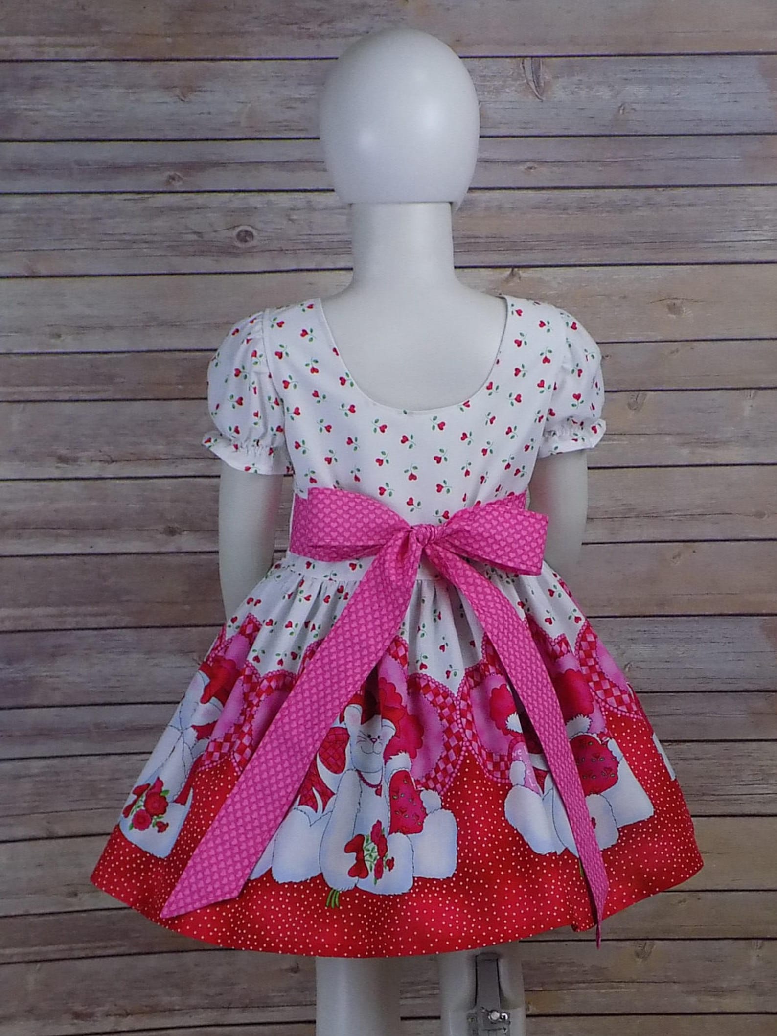 Girls Valentines Day Dress, Girls Valentines Dress, Heart Dress, Cat ...