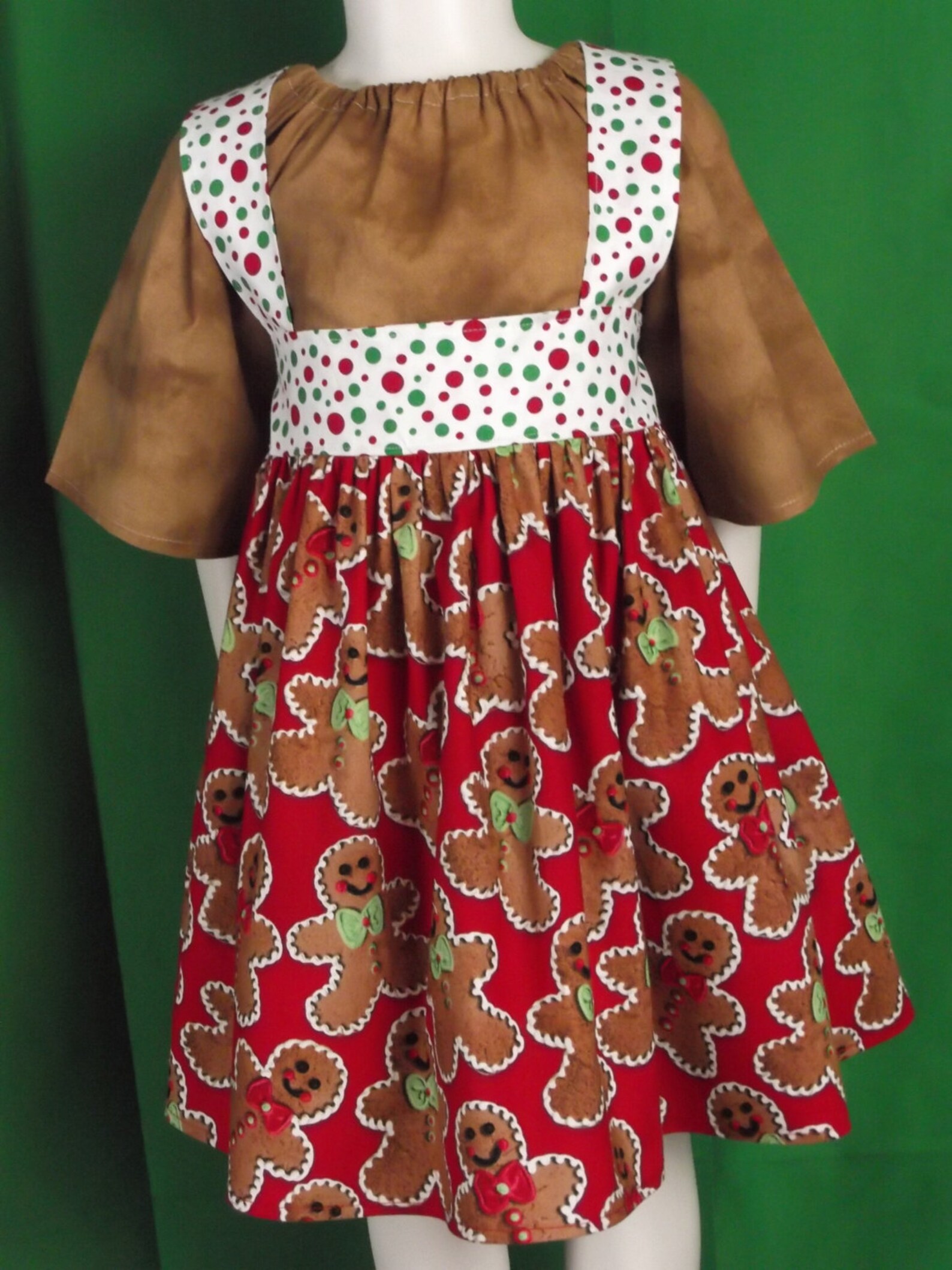 Girls Gingerbread Dress Toddler Christmas Dress Boutique | Etsy
