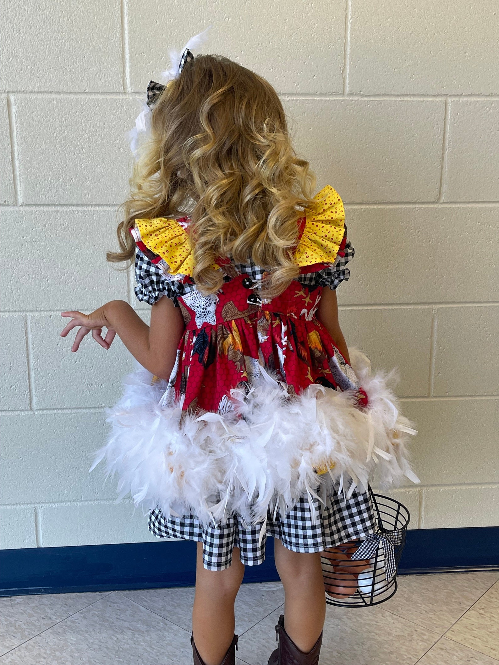 Chicken Dress Chicken Pageant Farm Dress Girl 1st - Etsy