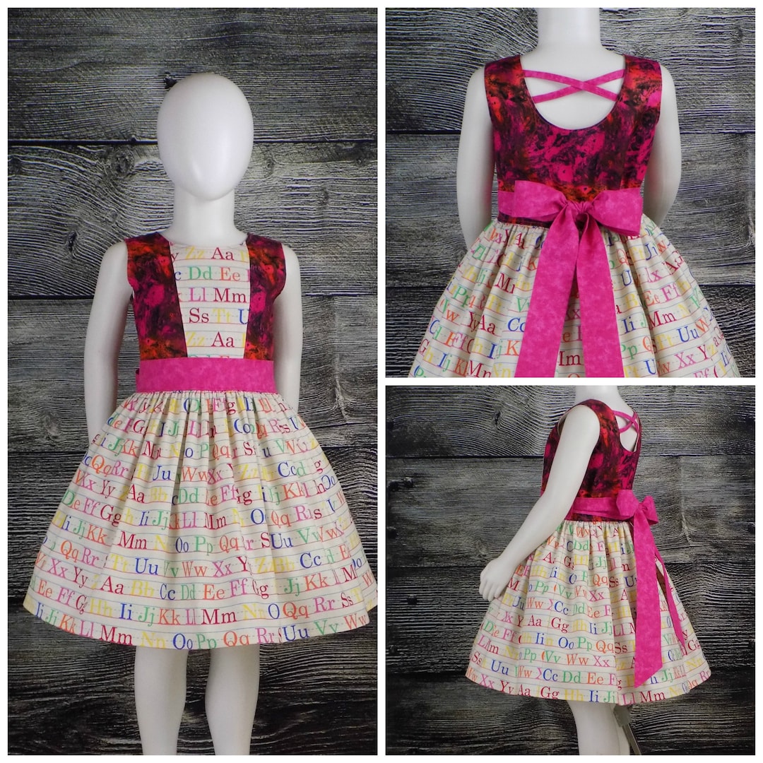 Girls, ABC, School Dress, Outfit, Back to School, Alphabet, Clothing ...