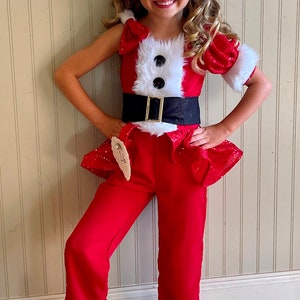 Christmas Pageant Wear Red Jumpsuit Fur, Winter Outfit, Character ...