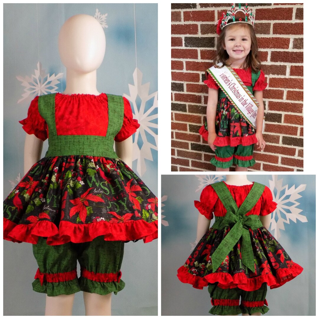 Christmas Pageant Outfit Casual Wear OOC Tunic Bloomers - Etsy