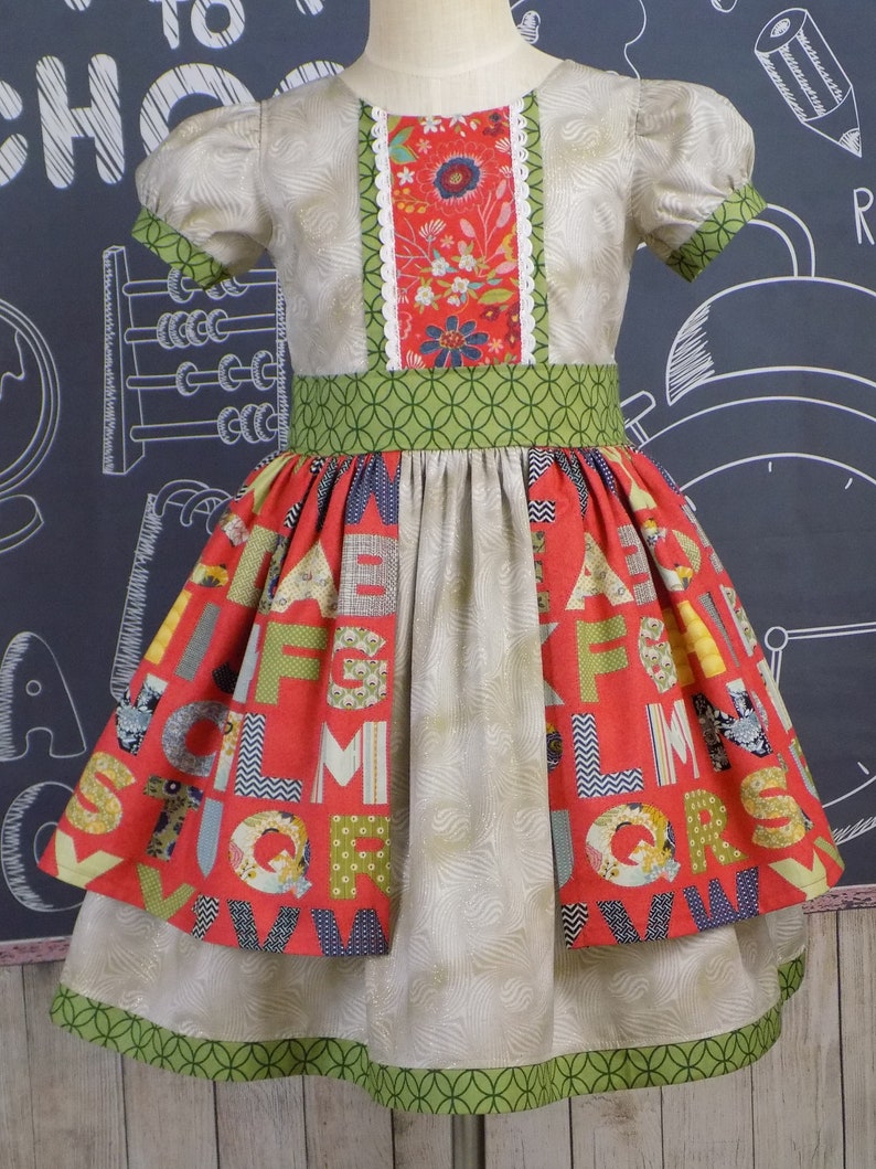 Back to School Dress ABC First Day Alphabet Girls | Etsy