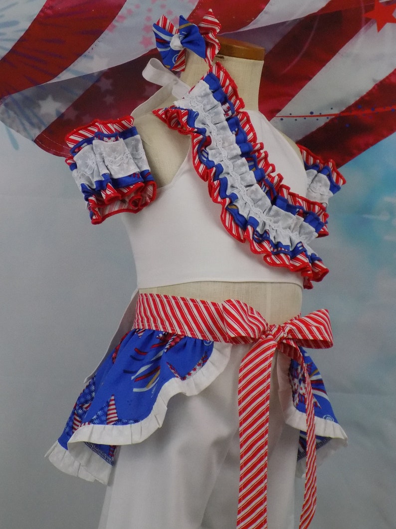Patriotic Pageant Wear Girls 4th Of July Outfit Red White Etsy
