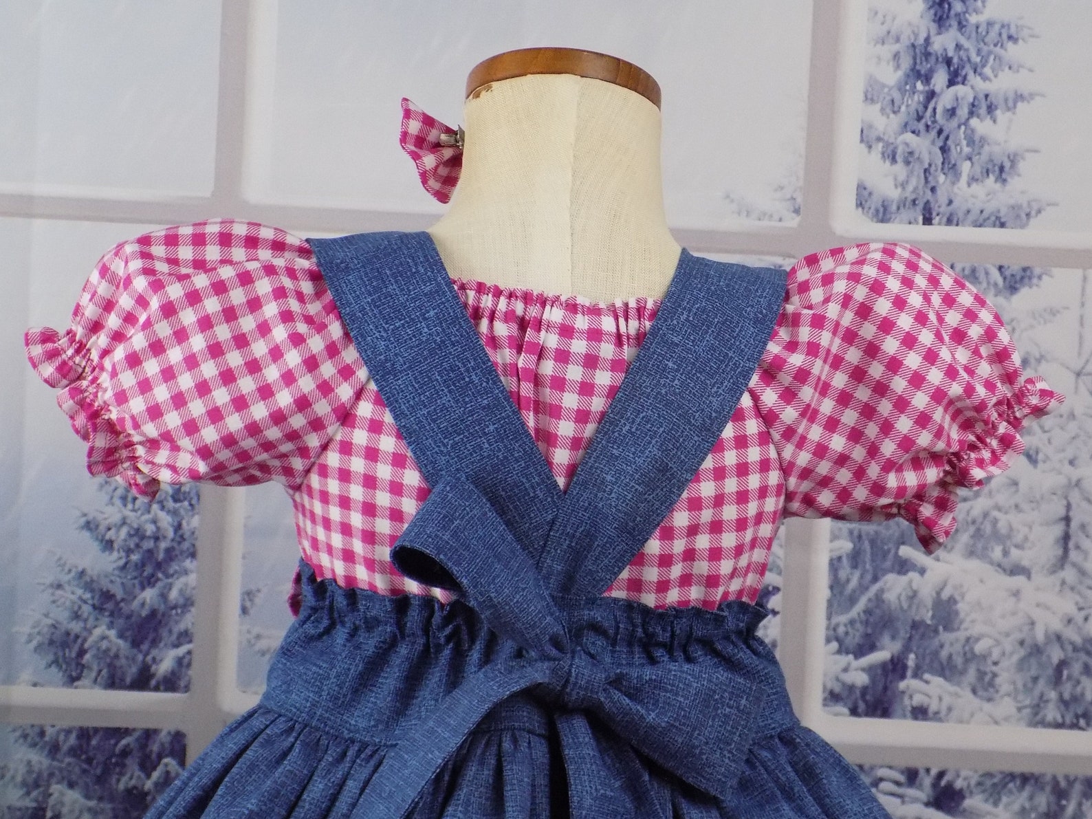 Denim Pageant Wear Pink Girl Western Dress Country Western | Etsy