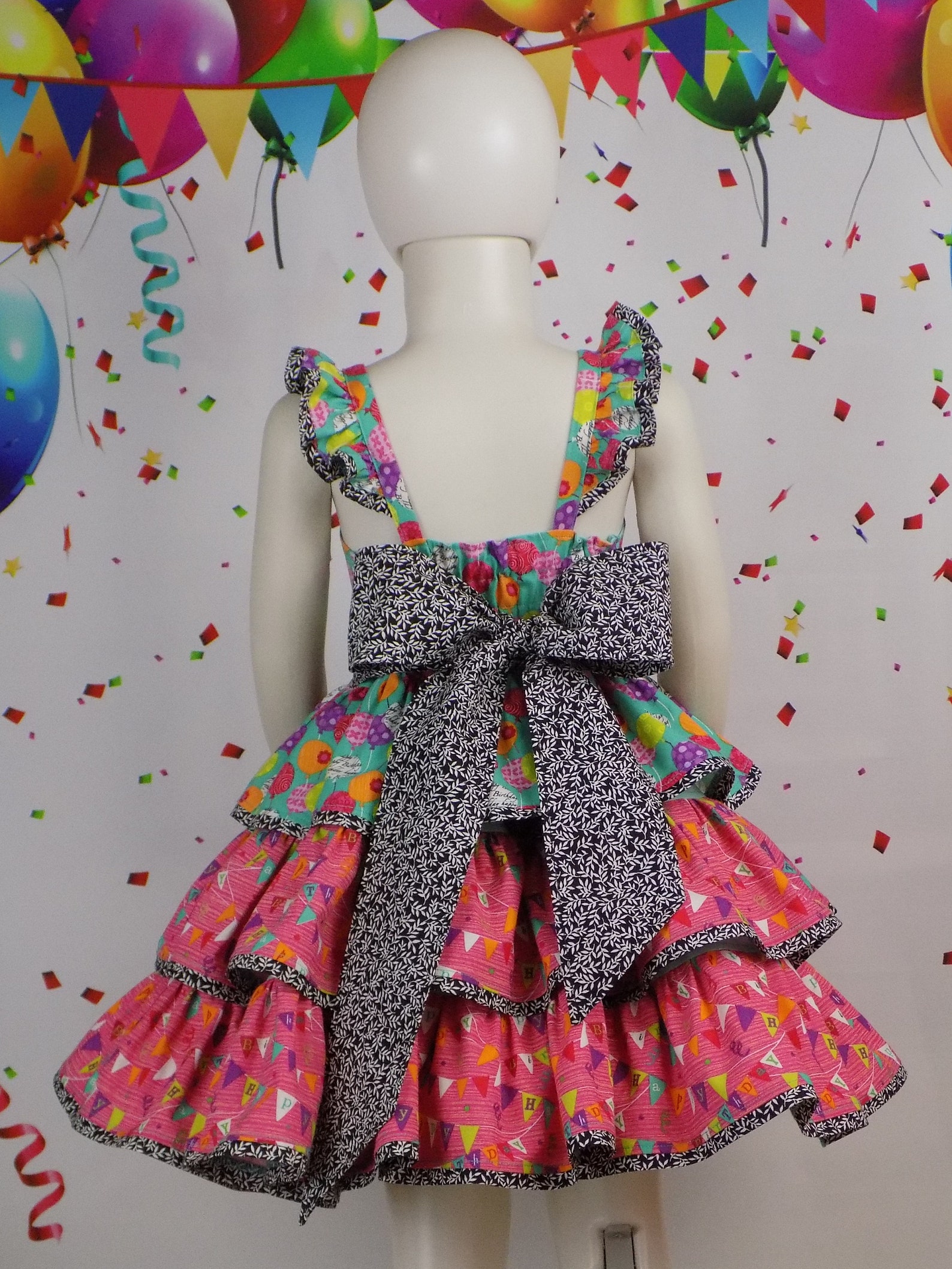 Girls Birthday Dress Happy Birthday Ruffle Dress Layers - Etsy