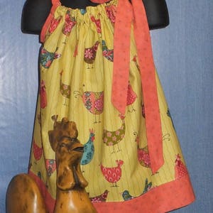 Girl Chicken Dress, Rooster, Toddler, Pillowcase Dress, Birthday ...