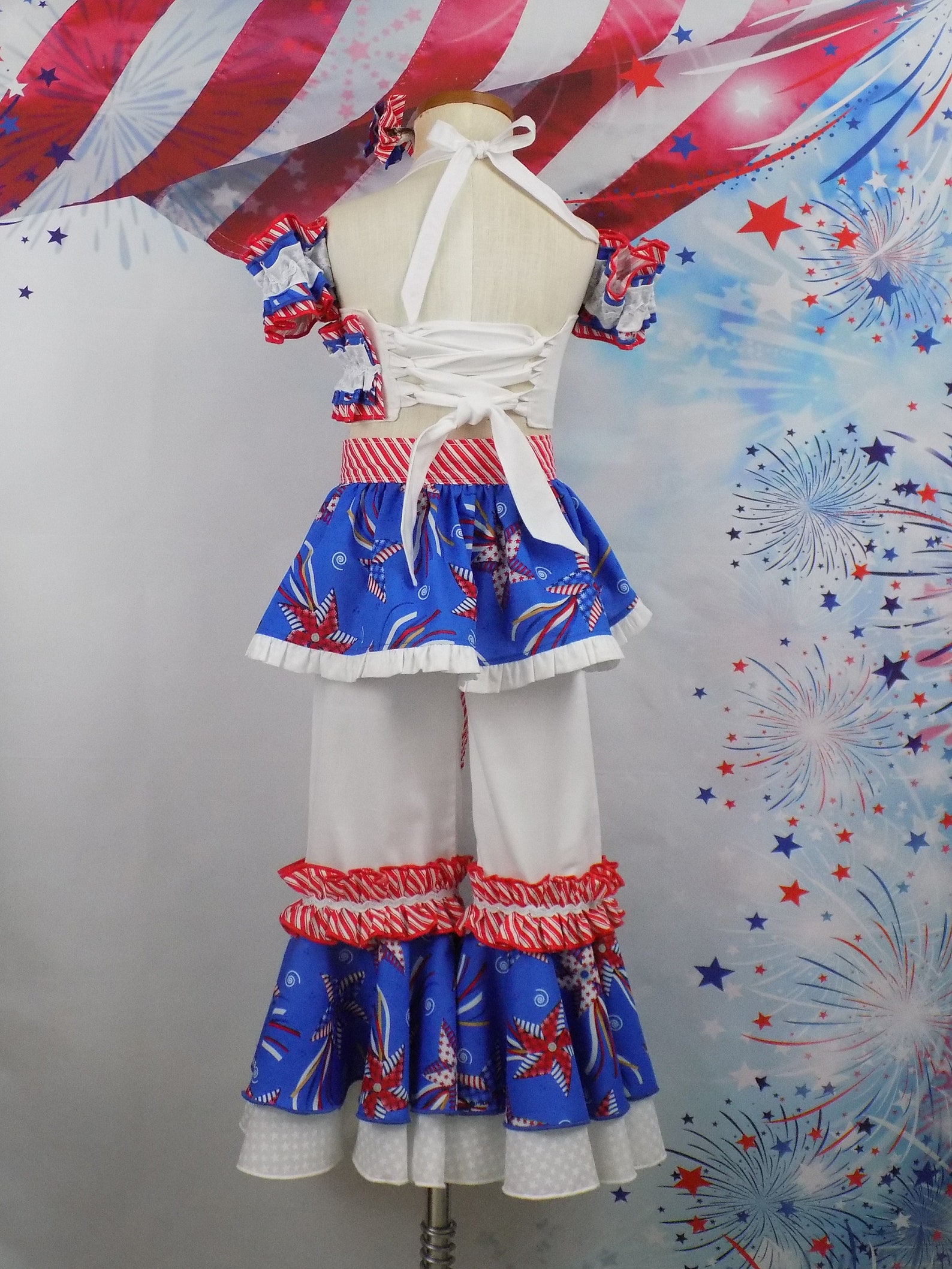 Patriotic Pageant Wear Girls 4th of July Outfit Red White | Etsy