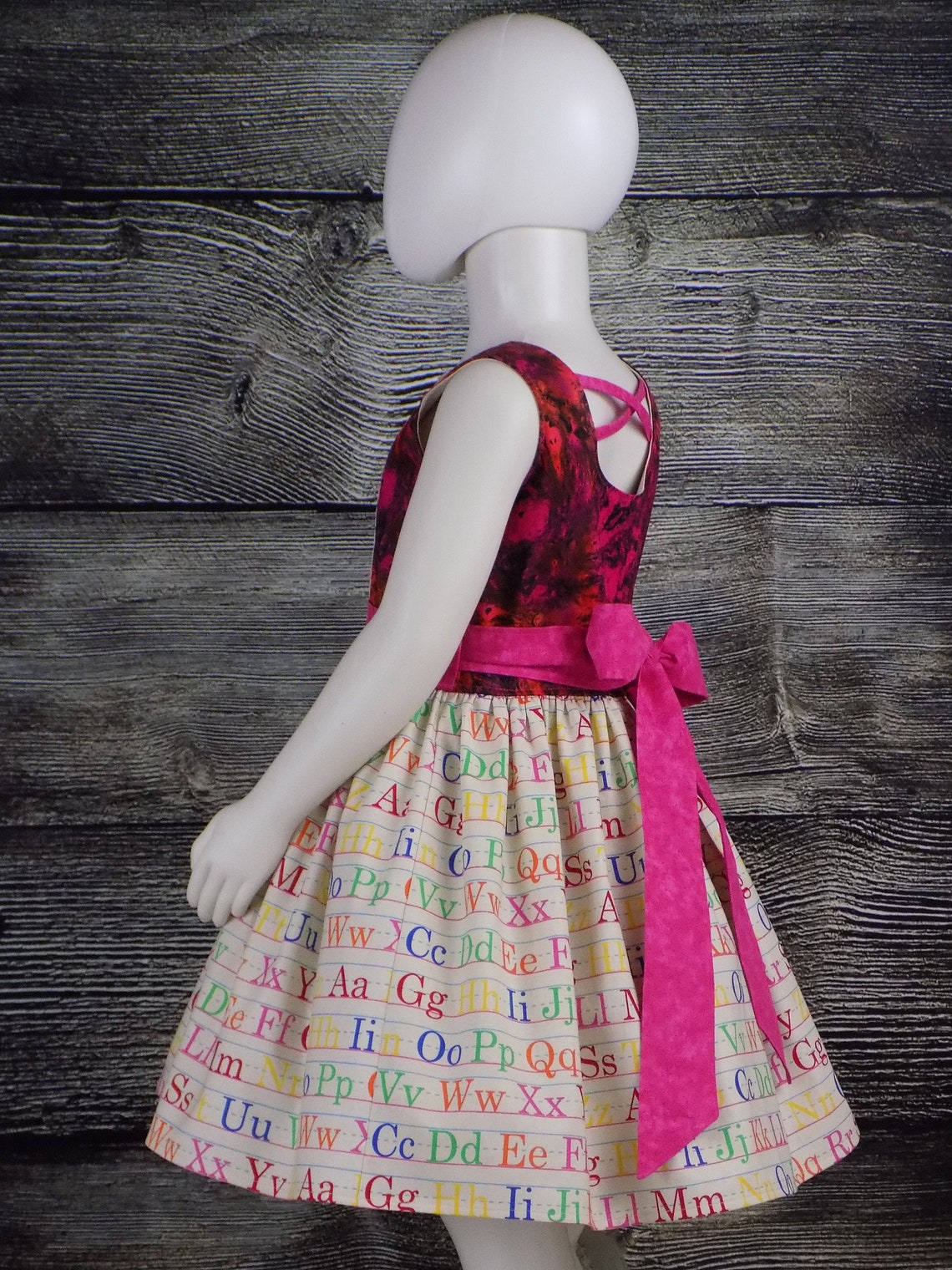 Girls ABC School Dress Outfit Back to School Alphabet | Etsy