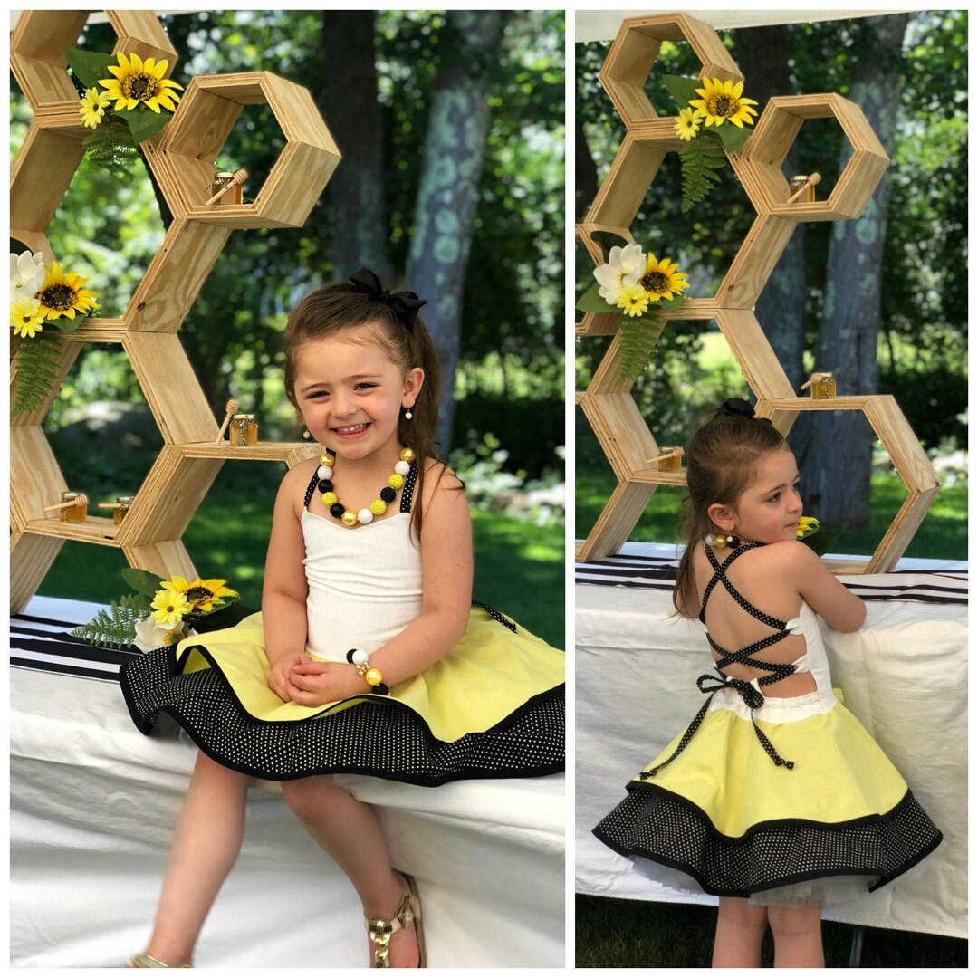 Bee Dress Pageant OOC Halter Dress Open Back Adjustable - Etsy