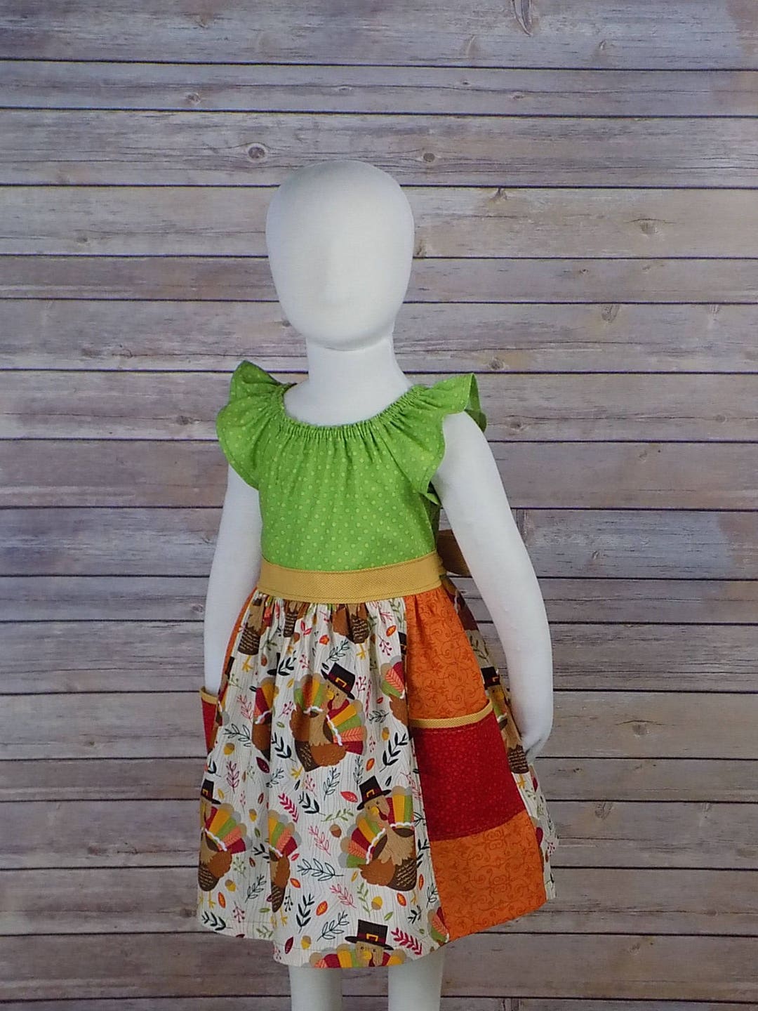 Thanksgiving Dress, Turkey Dress, Thanksgiving Outfit, Baby Girl, Big ...