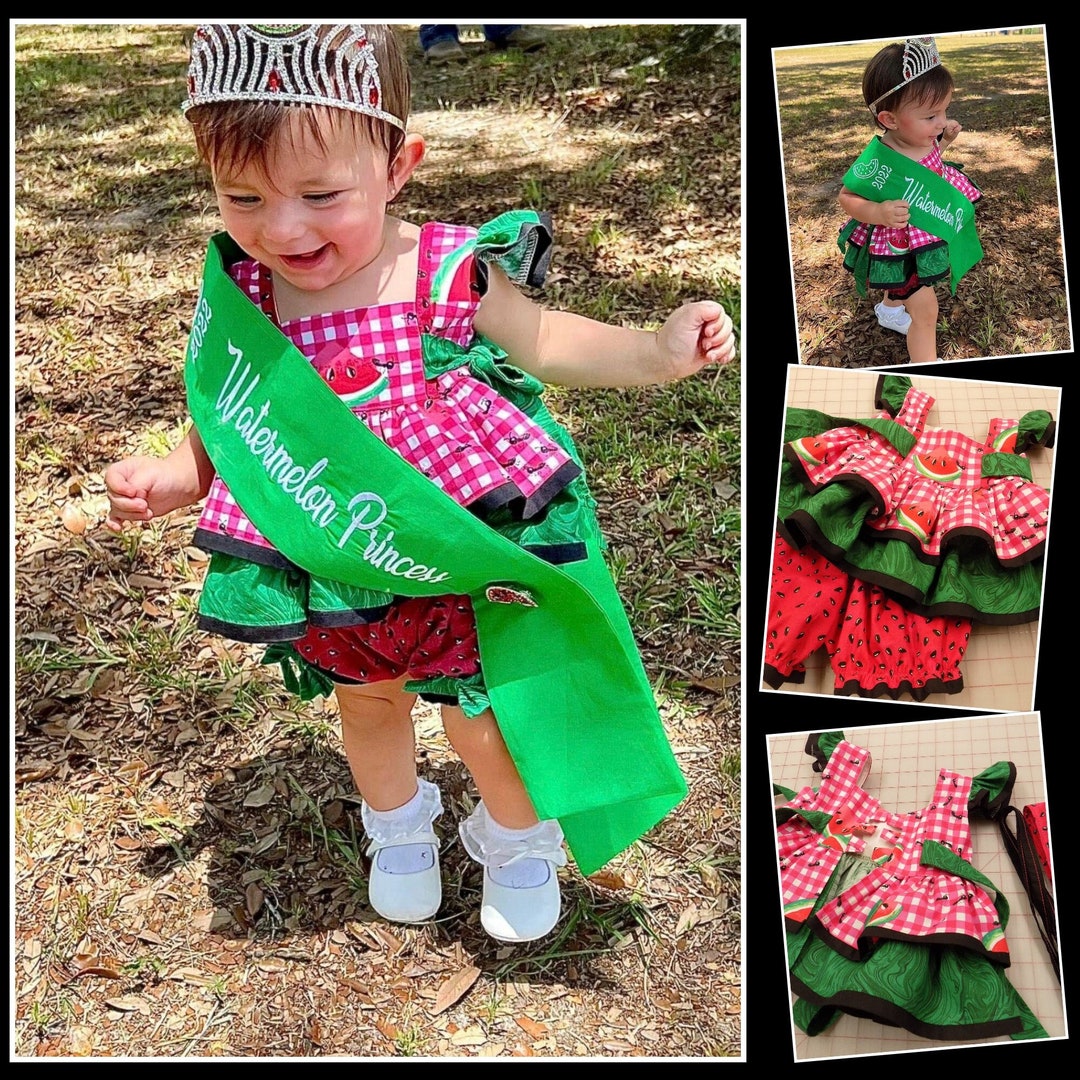 Girls Watermelon Outfit, Watermelon Pageant, Birthday Party, Watermelon ...