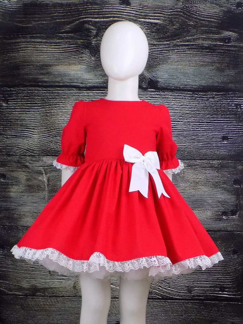 Girls Red Dress Red Christmas Dress Valentine Day Dress - Etsy