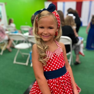 50s Dress, 50s Outfit, Red, Pageant Wear, Patriotic, OOC, Polka Dots ...