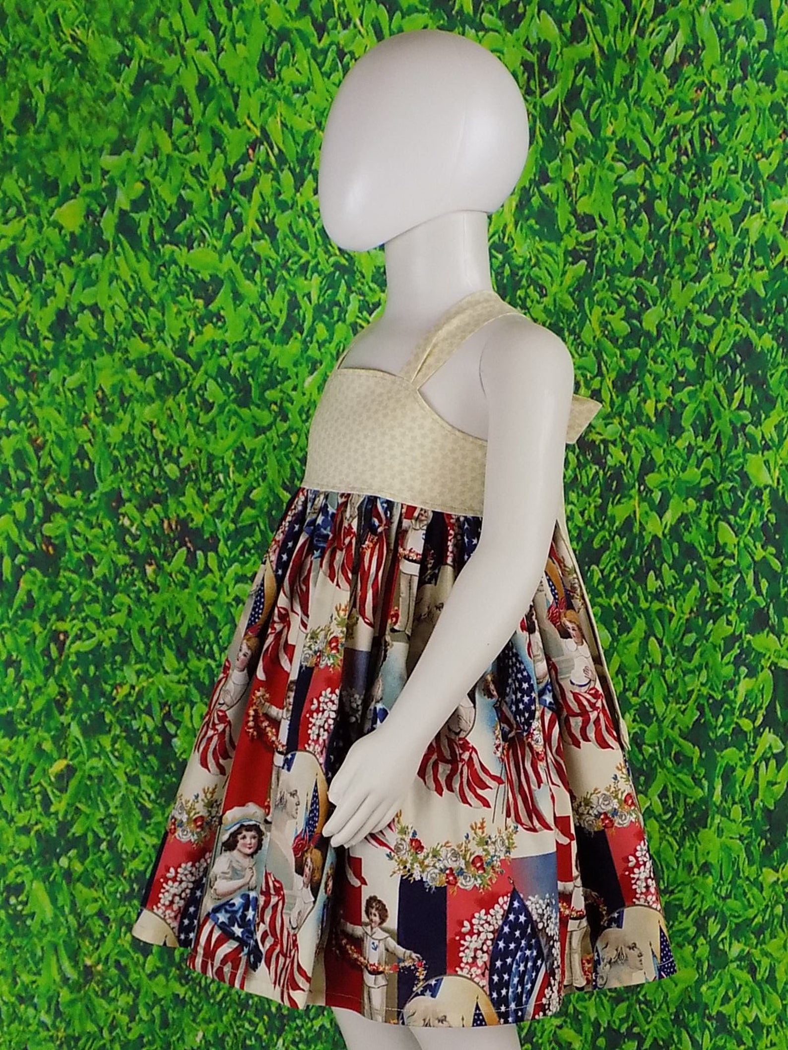 Girls, Patriotic Dress, Flags, Stars, 4th July Dress, Red, Blue ...