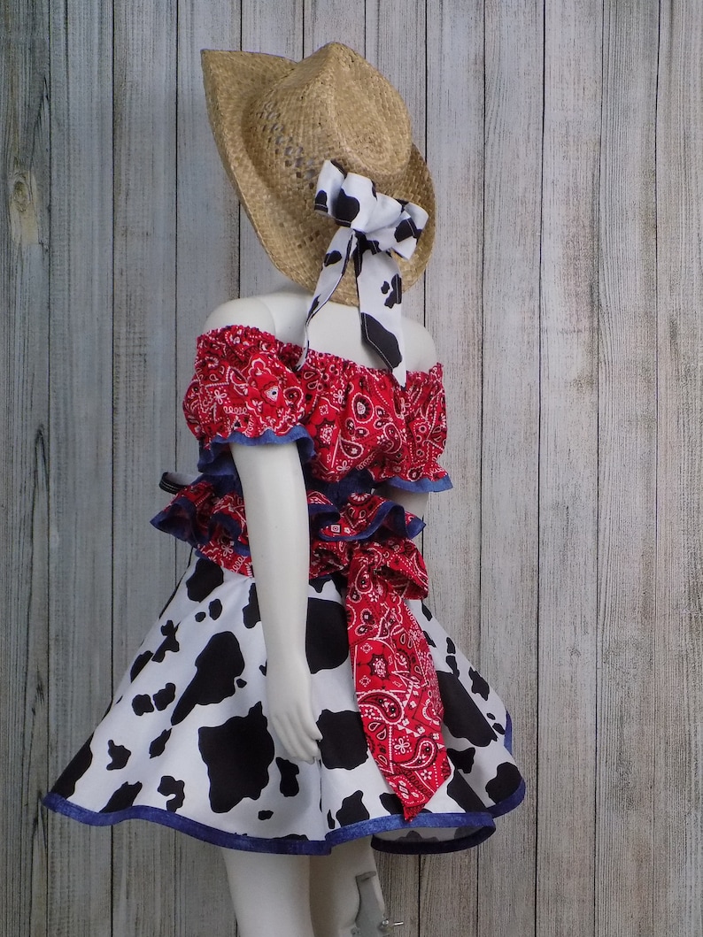 Girl Cow Outfit Western Wear Cowgirl Pageant Cow Dress | Etsy