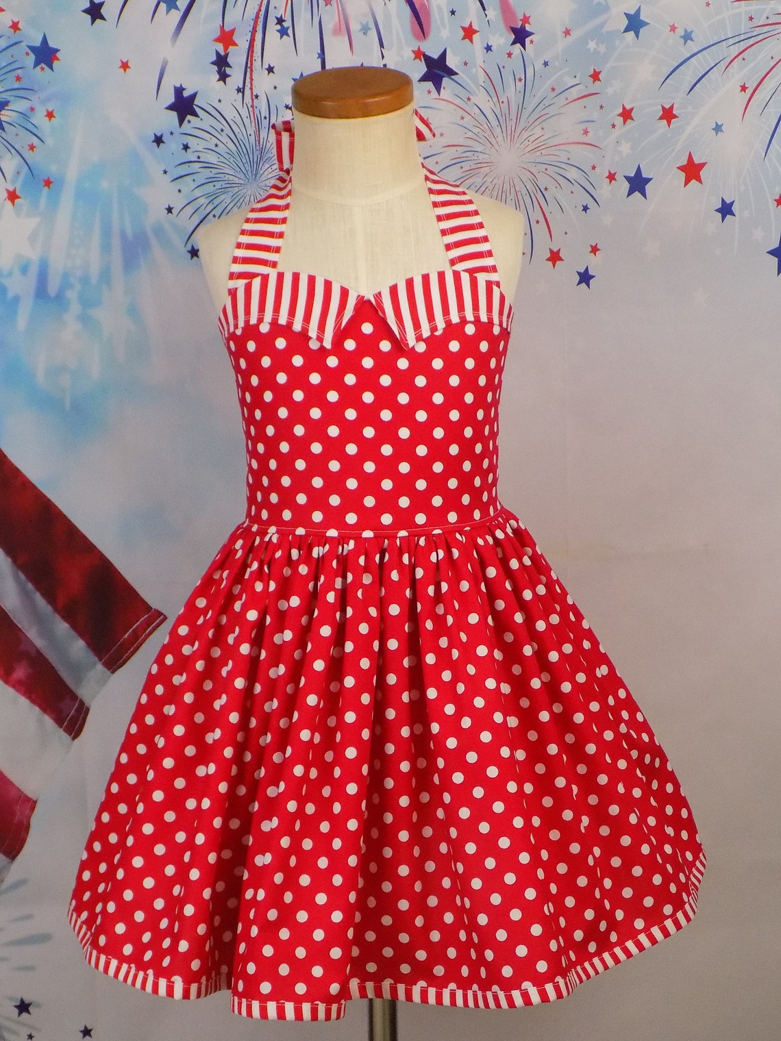 50s Dress 50s Outfit Red Pageant Wear Patriotic OOC | Etsy