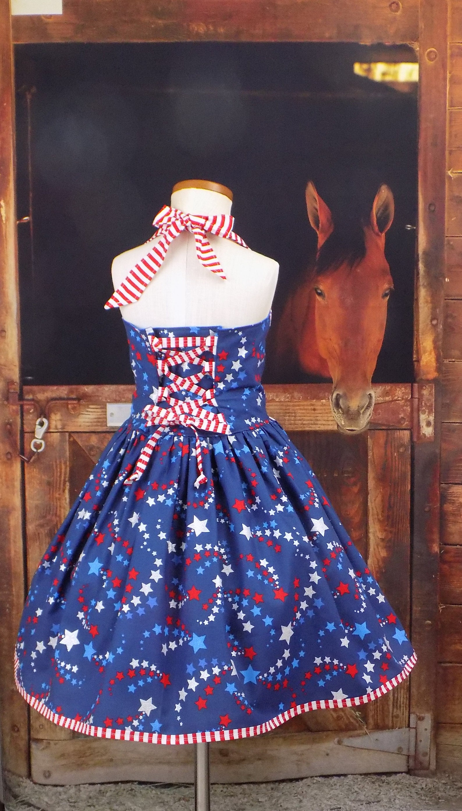 Patriotic Pageant Dress Stars 50s Dress Pageant Wear - Etsy