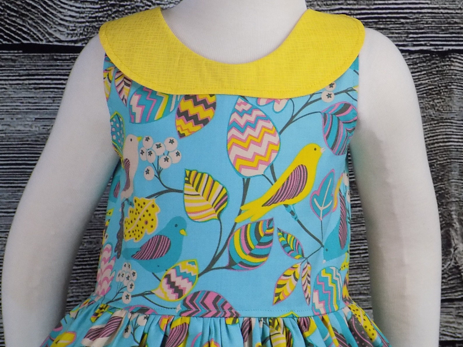 Girls, Easter Dress, Spring, Birds, Eggs, Blue, Yellow, Church, Party ...