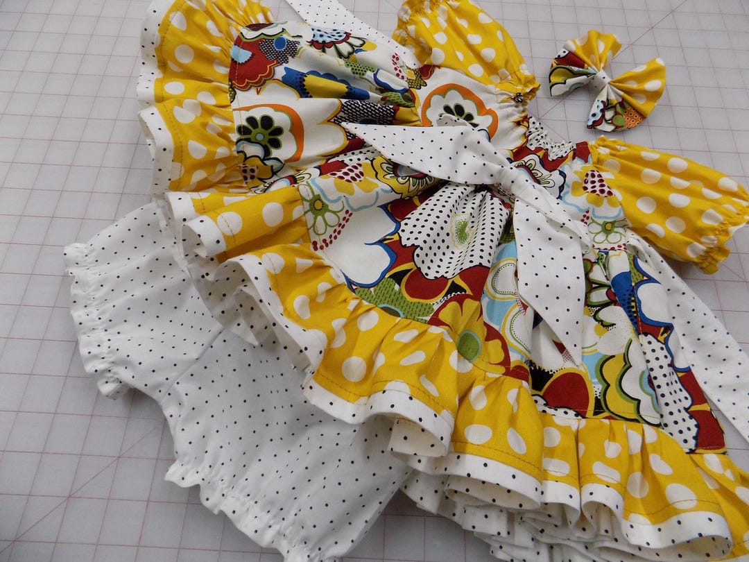 Floral Casual Wear Outfit, Mustard and Dots Play Wear, Fall Pageant OOC ...