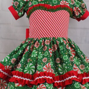 Peppermint Swirl Christmas Dress for Toddler Girls, Pageant OOC Candy ...