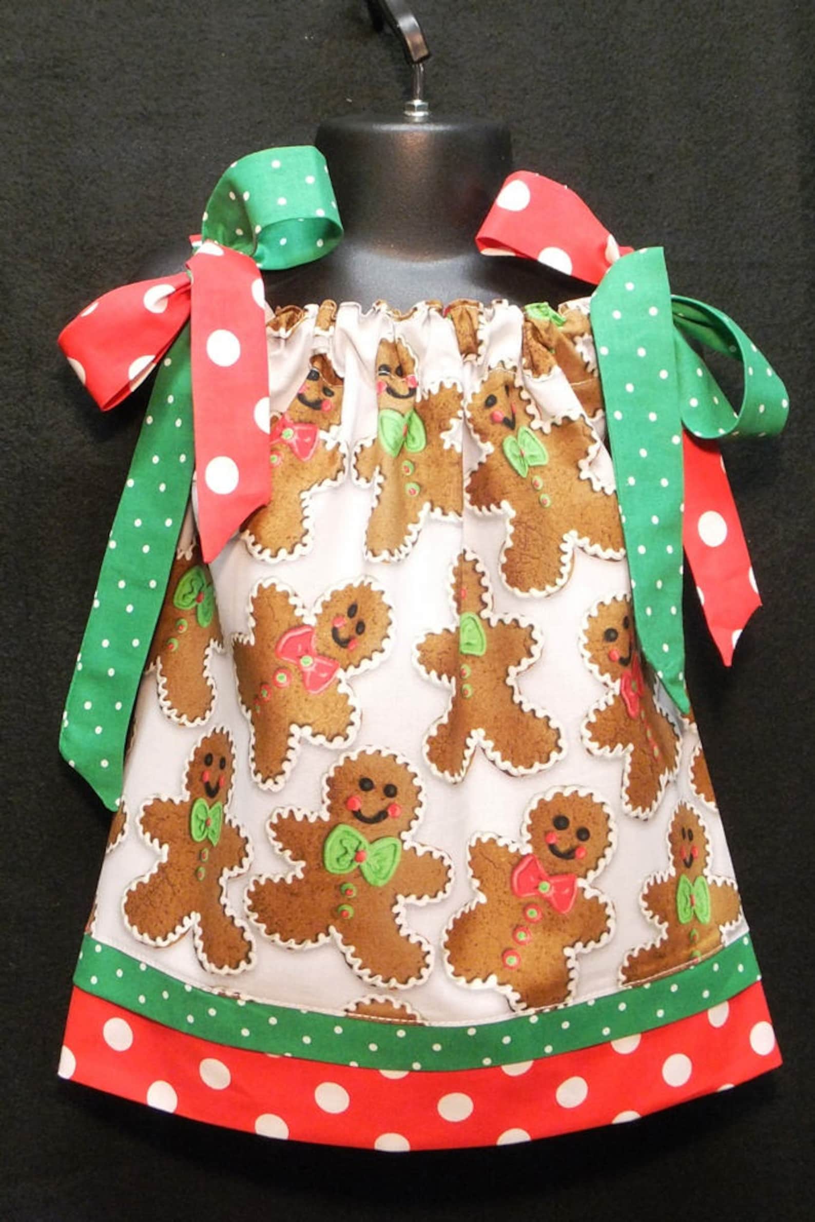 Girls Gingerbread Dress Toddler Christmas Dress Baby Red - Etsy