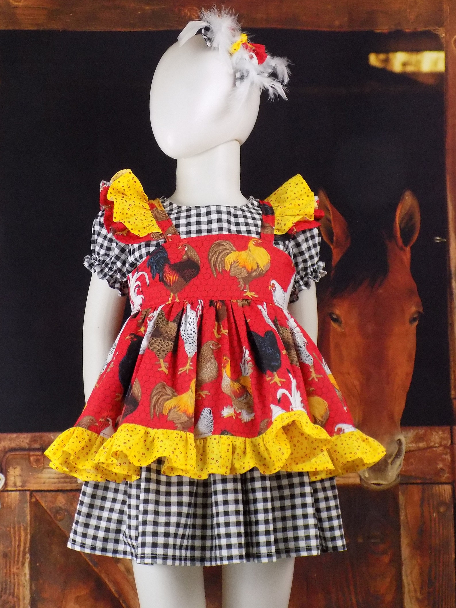 Chicken Dress Chicken Pageant Farm Dress Girl 1st - Etsy