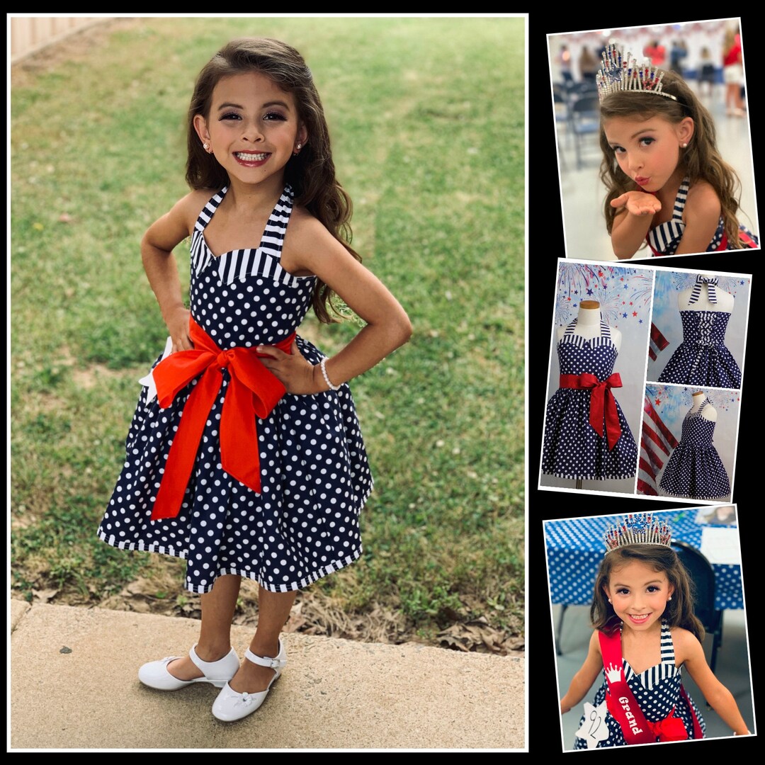 50s Dress, 50s Outfit, Pageant Wear, Patriotic Dress, 4th July Dress ...