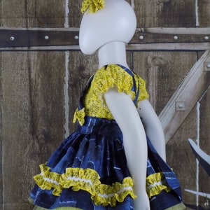 Bandana Denim Dress, Western Pageant Outfit, Girl Western Dress ...