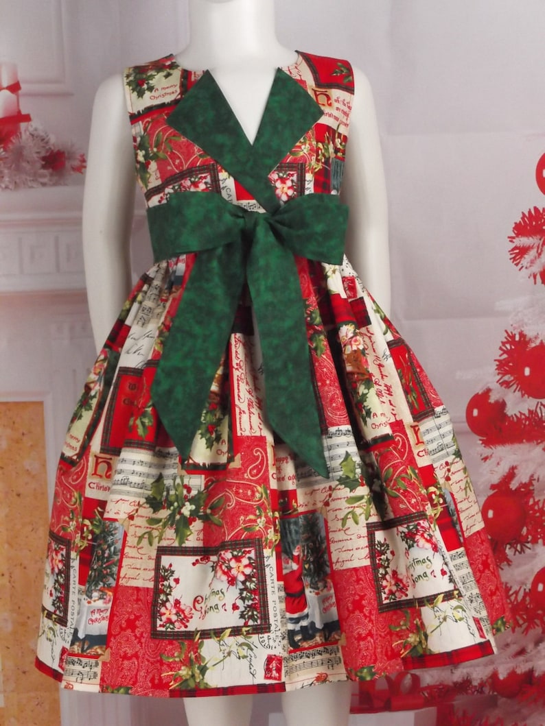 Girl, Christmas Dress, Toddler, Holiday Dress, Tween, Santa, Red, Green ...