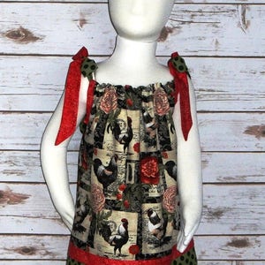 Girl Chicken Dress Rooster Toddler Pillowcase Dress | Etsy
