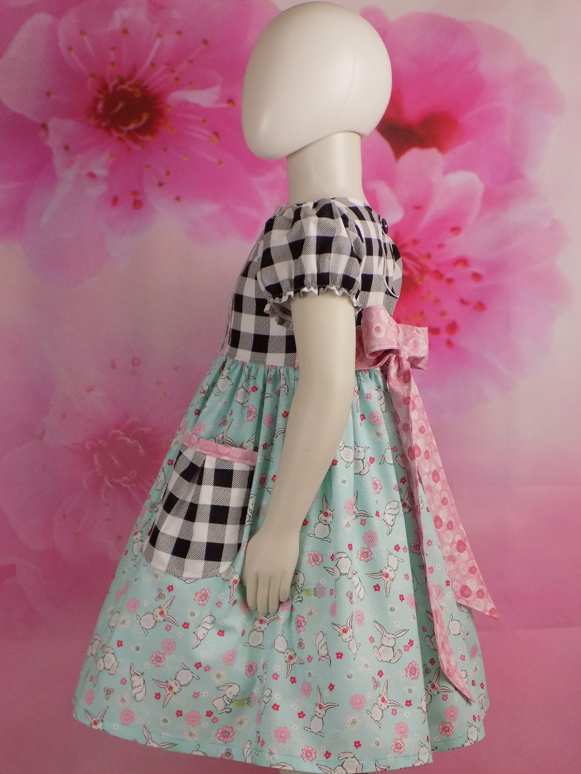 Girl Bunny Dress Girls Easter Dress Girl Spring Dress | Etsy