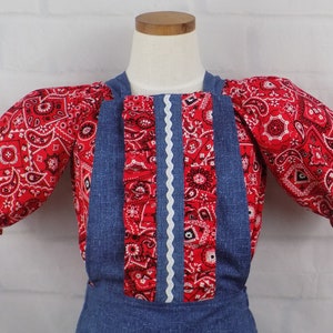 Denim Pageant Overalls, Girls Western Overalls, Red Bandana, Denim Wear ...